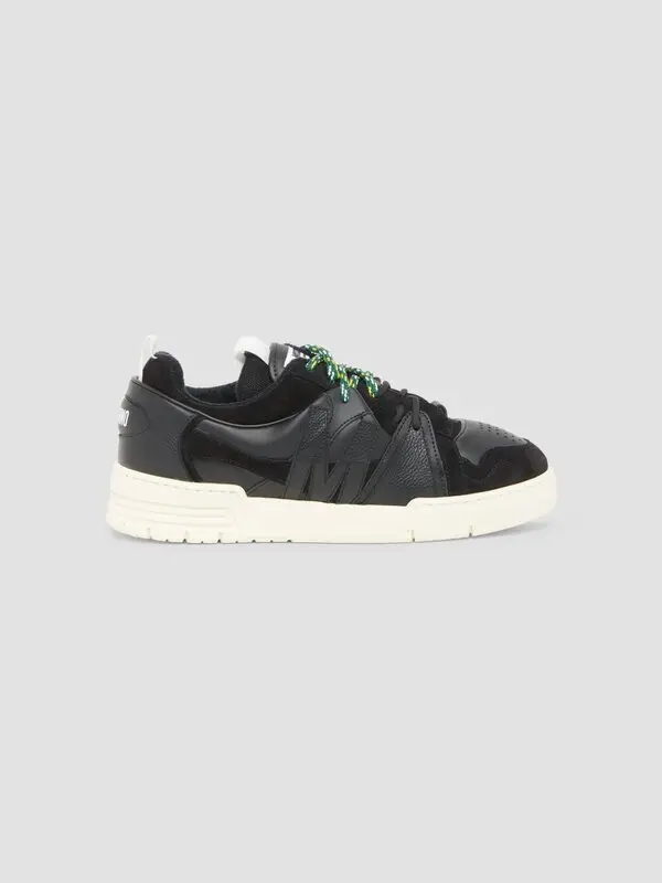 Moschino Leather & Velvet Low-top Sneakers