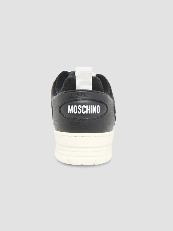Moschino Leather & Velvet Low-top Sneakers