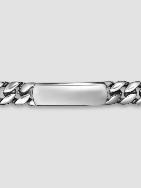 David Yurman Curb Chain Id Bracelet In Sterling 11.5mm