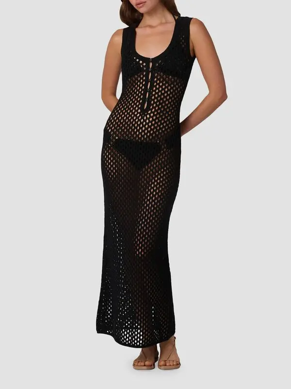 Shoshanna Plage Crotchet A-line Cover-up Maxi Dress