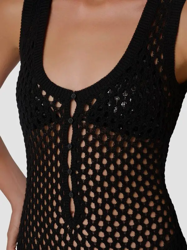 Shoshanna Plage Crotchet A-line Cover-up Maxi Dress