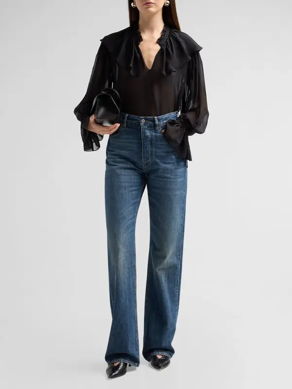 FRAME The Soirée Silk Blouse