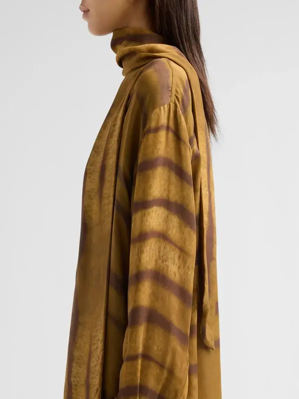 FRAME Tiger-striped Silk Shirt