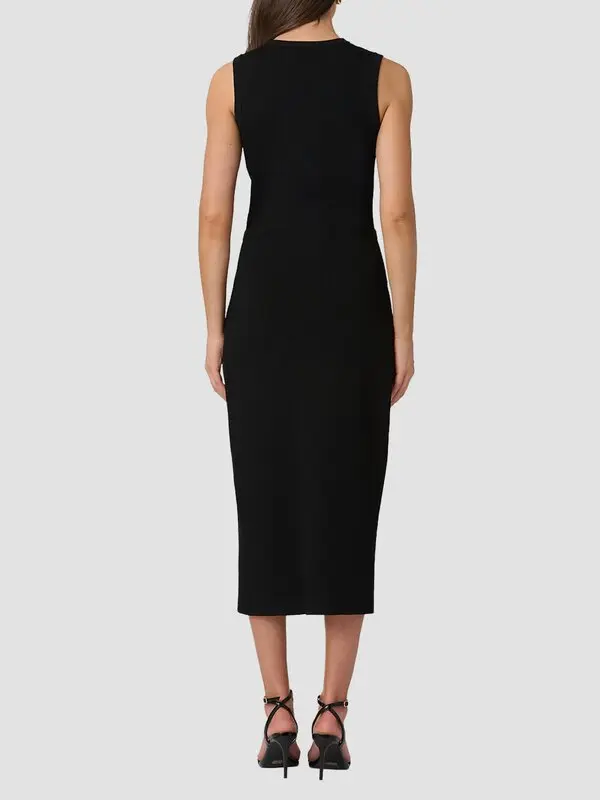 Shoshanna Fleur Cut Out Sheath Midi-dress - Jet