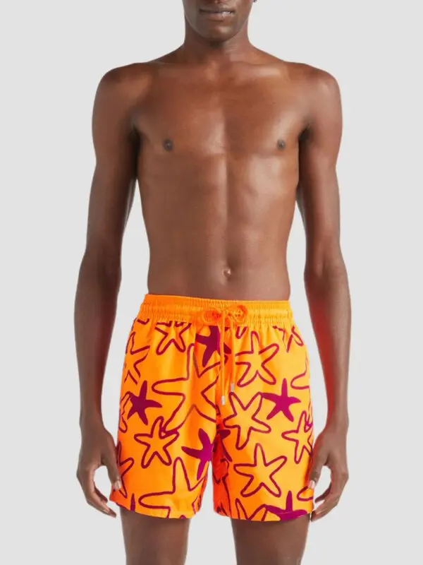 Vilebrequin Starlettes Packable Flocked Swim Trunks