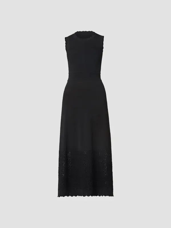 Shoshanna Brooke Scalloped A-line Midi-dress