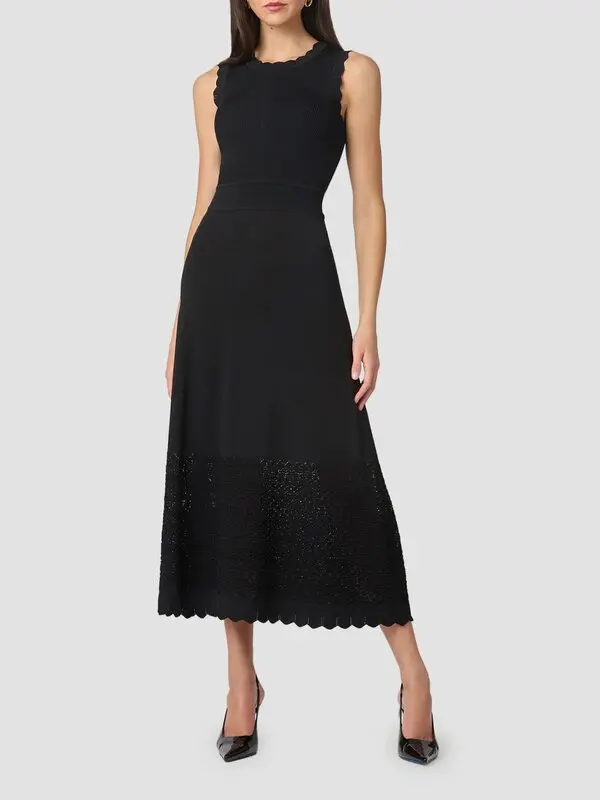 Shoshanna Brooke Scalloped A-line Midi-dress