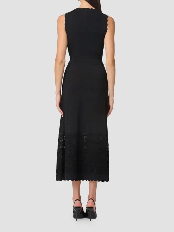 Shoshanna Brooke Scalloped A-line Midi-dress