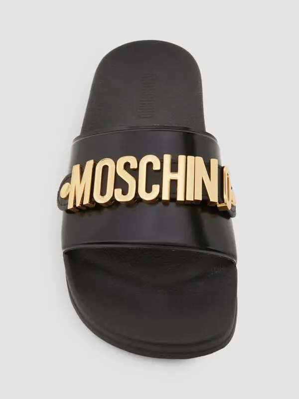 Moschino Logo Pool Slides