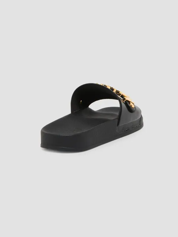 Moschino Logo Pool Slides