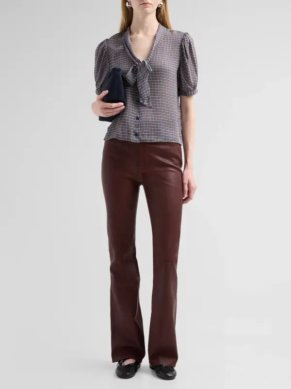 FRAME Reboot Leather Straight-leg Pants - Currant