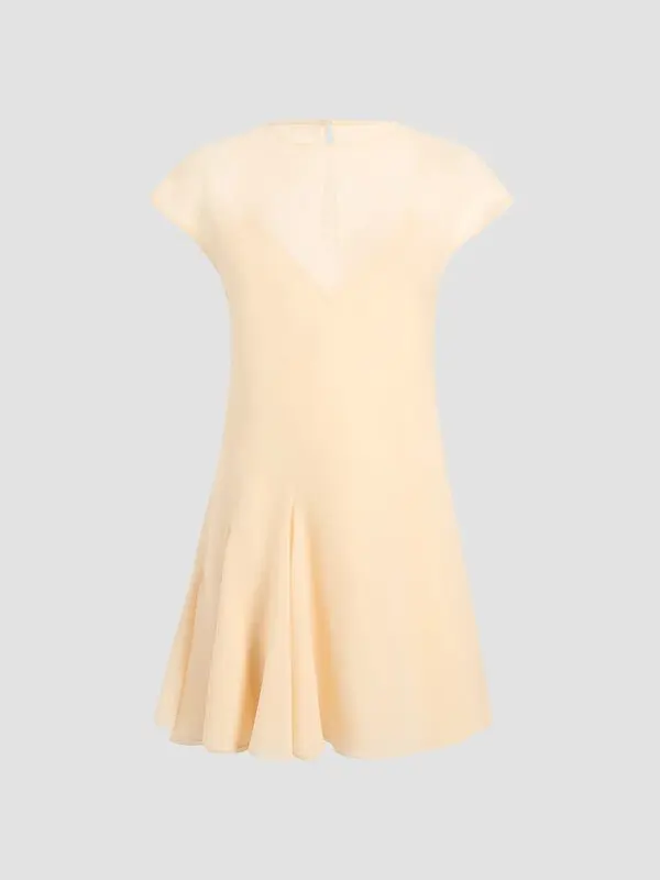 Khaite Scarla Silk Cap-sleeve Mini Dress