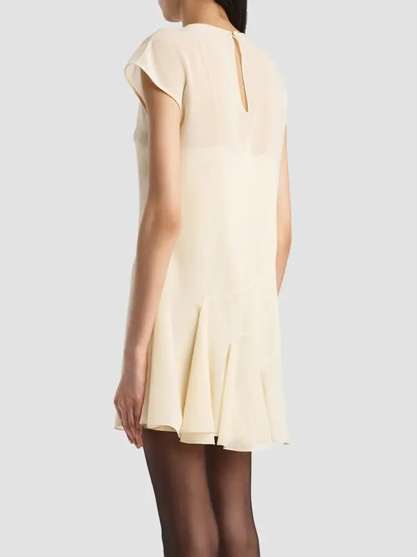 Khaite Scarla Silk Cap-sleeve Mini Dress