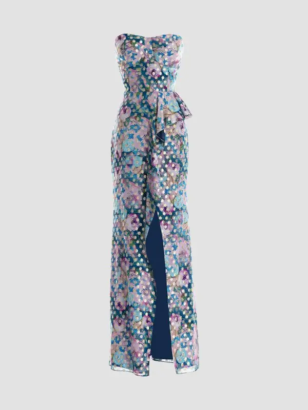 Dress The Population Kai Embellished Bustier Body-con Gown