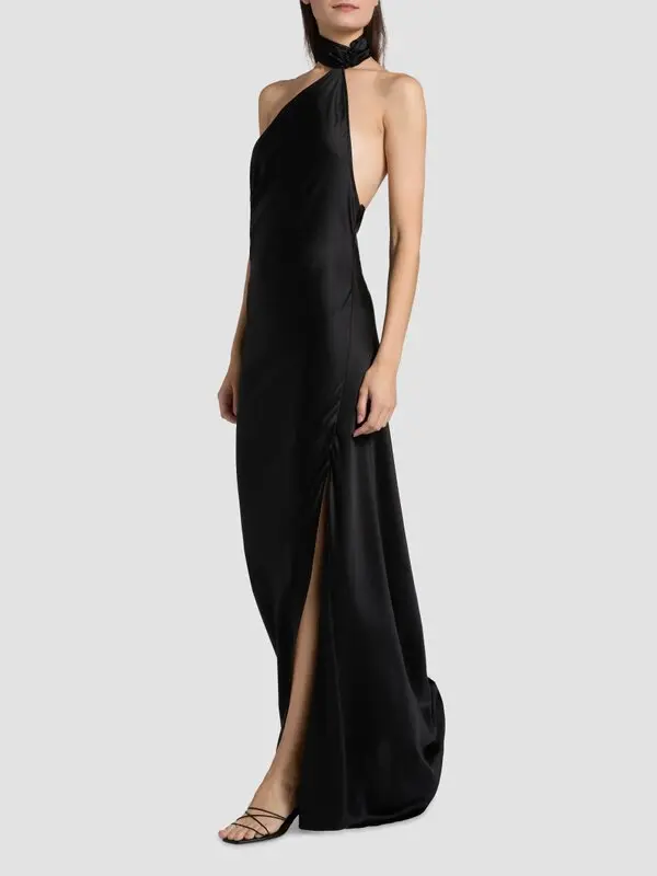 Kiki De Montparnasse Soie Asymmetrical Halterneck Gown