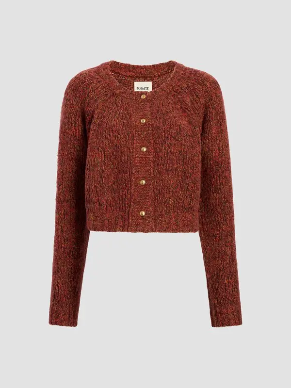 Khaite Niels Cashmere-silk Crewneck Cardigan