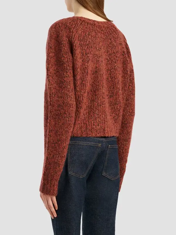 Khaite Niels Cashmere-silk Crewneck Cardigan
