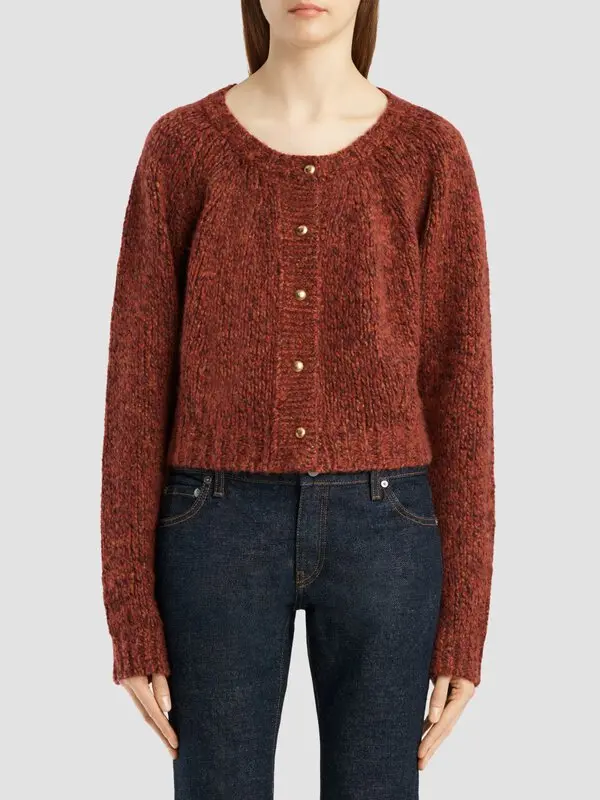 Khaite Niels Cashmere-silk Crewneck Cardigan