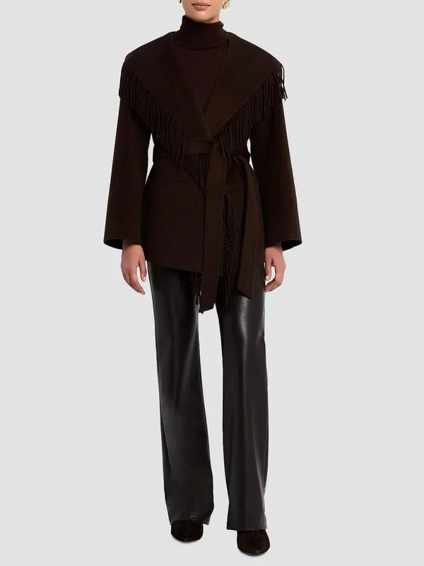 Simkhai Rowen Fringed Wool-blend Jacket