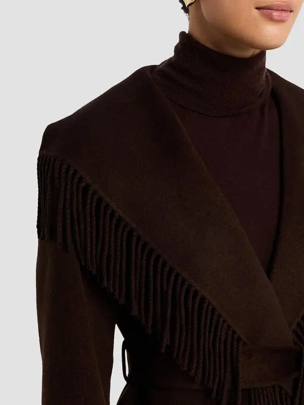 Simkhai Rowen Fringed Wool-blend Jacket
