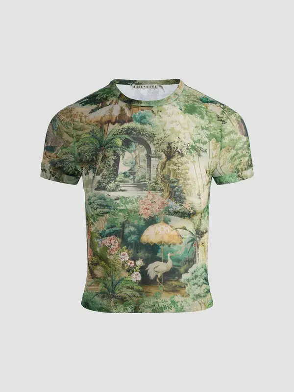 Alice + Olivia Tess -print T-shirt - Terrain