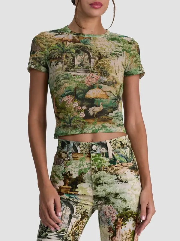 Alice + Olivia Tess -print T-shirt