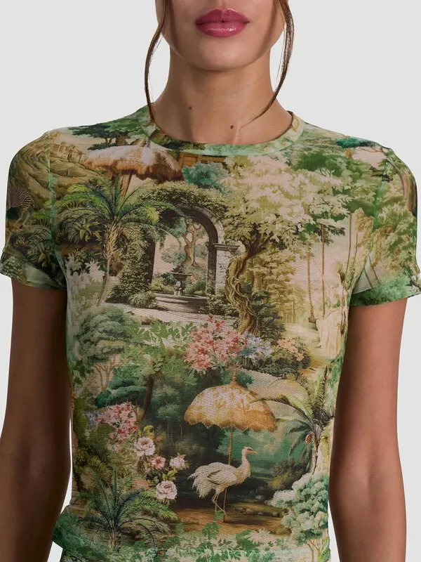 Alice + Olivia Tess -print T-shirt