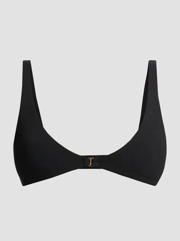 Kiki De Montparnasse Echauffe Scoopneck Bikini Top - Black