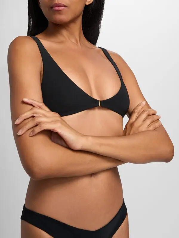 Kiki De Montparnasse Echauffe Scoopneck Bikini Top - Black