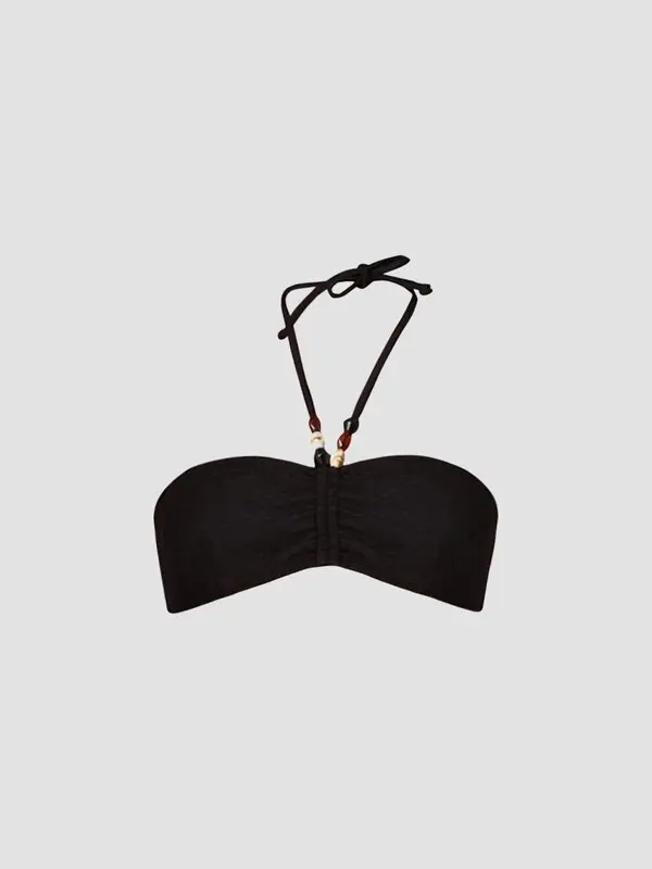 Shoshanna Cinched Tieneck Bikini Top