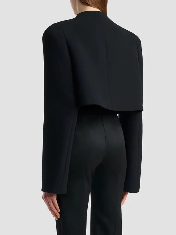 Khaite Samo Double-faced Crepe Crop Jacket