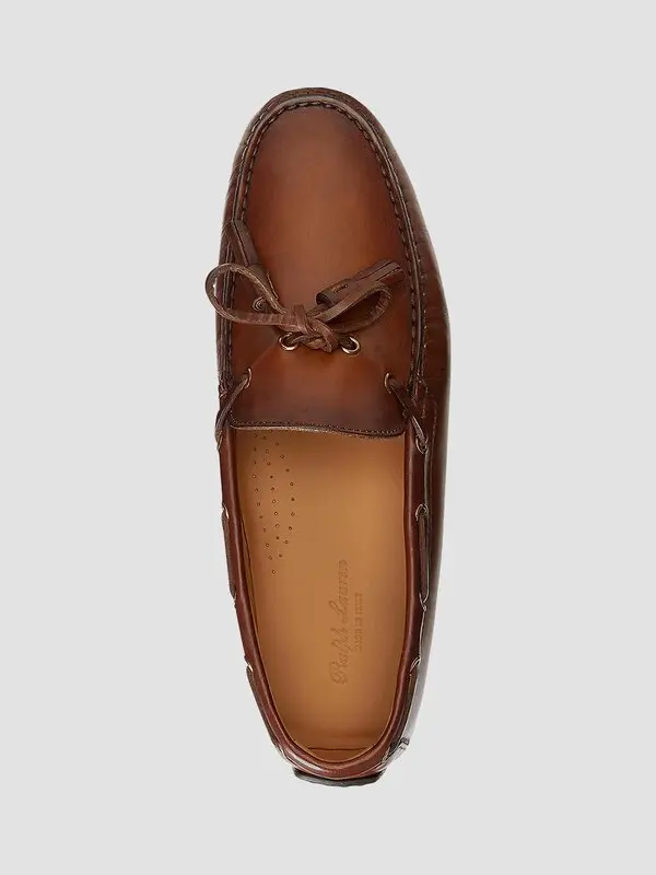 Ralph Lauren Purple Label Harold Hand-burnished Leather Driving Loafers