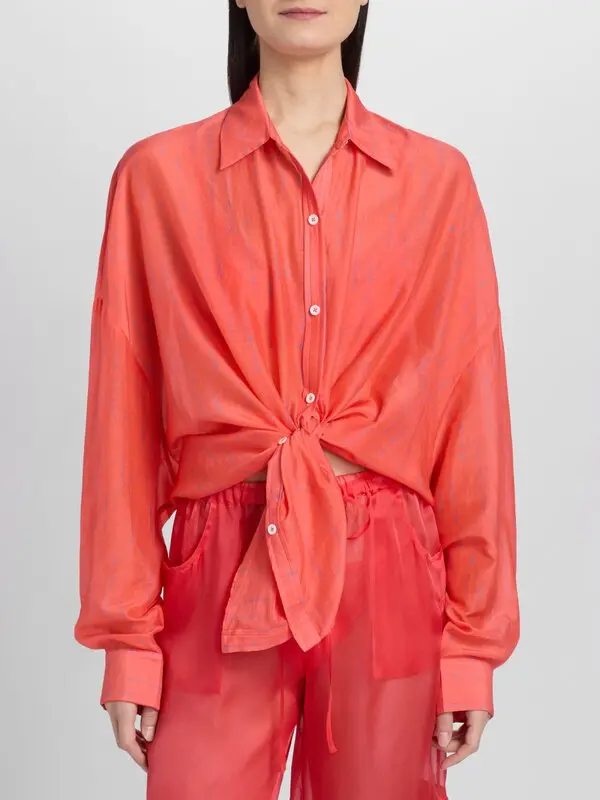 Kiki De Montparnasse Joue Avec Moi Print Cotton-blend Oversized Shirt