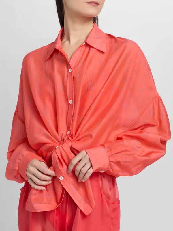 Kiki De Montparnasse Joue Avec Moi Print Cotton-blend Oversized Shirt