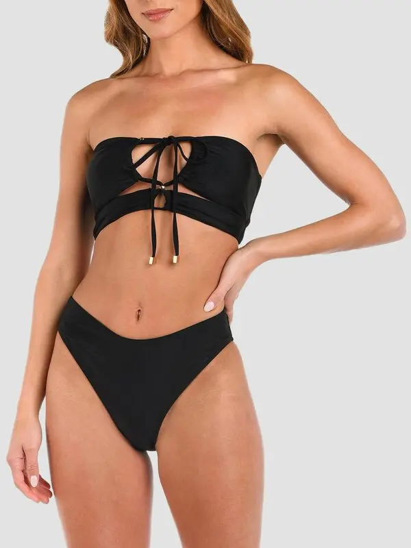 L'Agence Solids Sirena Solid Halterneck Bikini Top