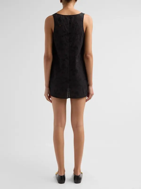 Kiki De Montparnasse Simone Cotton Eyelet Mini Dress