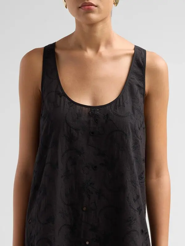 Kiki De Montparnasse Simone Cotton Eyelet Mini Dress