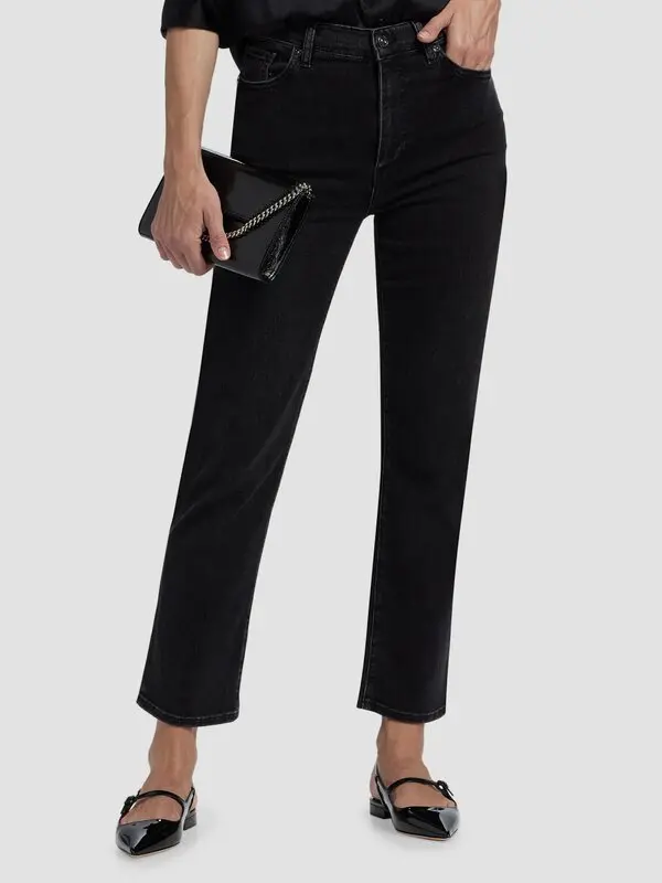 FRAME Le Sleek High-rise Straight Jeans - Meteor
