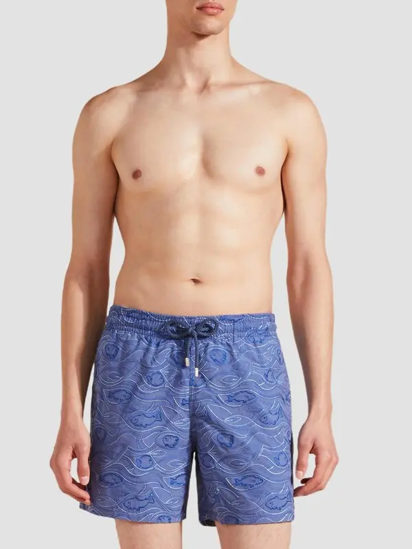 Vilebrequin Embroidered Aquarium Swim Trunks