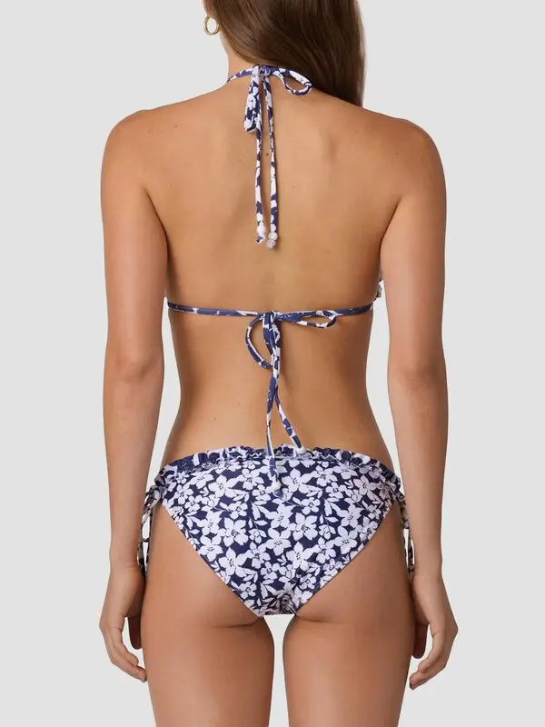Shoshanna Floral Ruffled Triangle Bikini Top