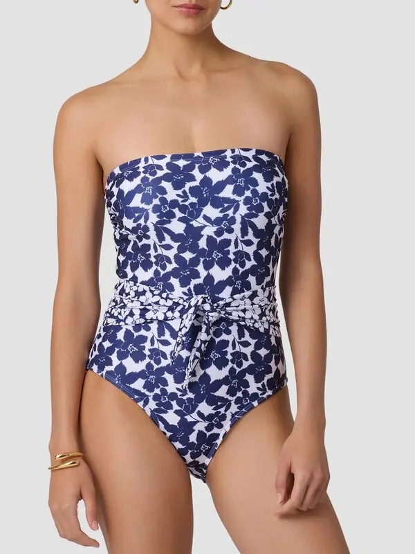 Shoshanna Floral Tie-waist One-piece Swimsuit