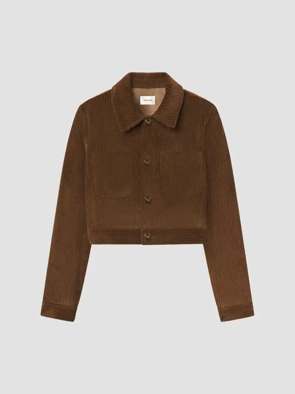 FRAME The Small Cotton Corduroy Jacket - Hazelnut
