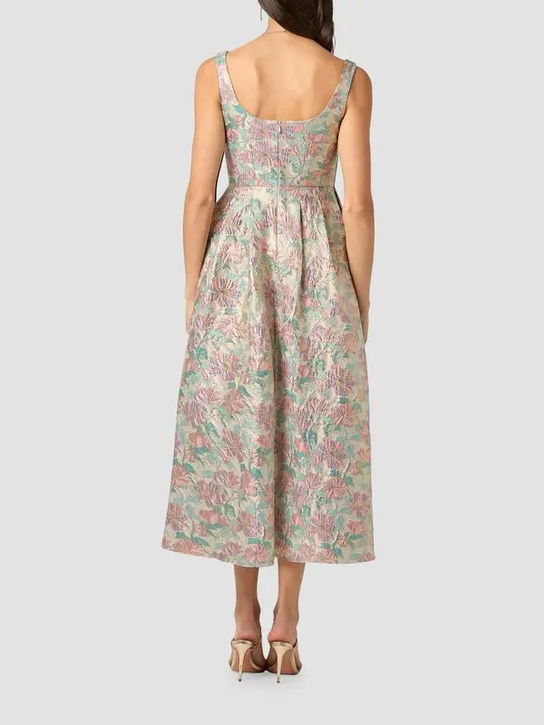 Shoshanna Ophelia Brocade Midi-dress