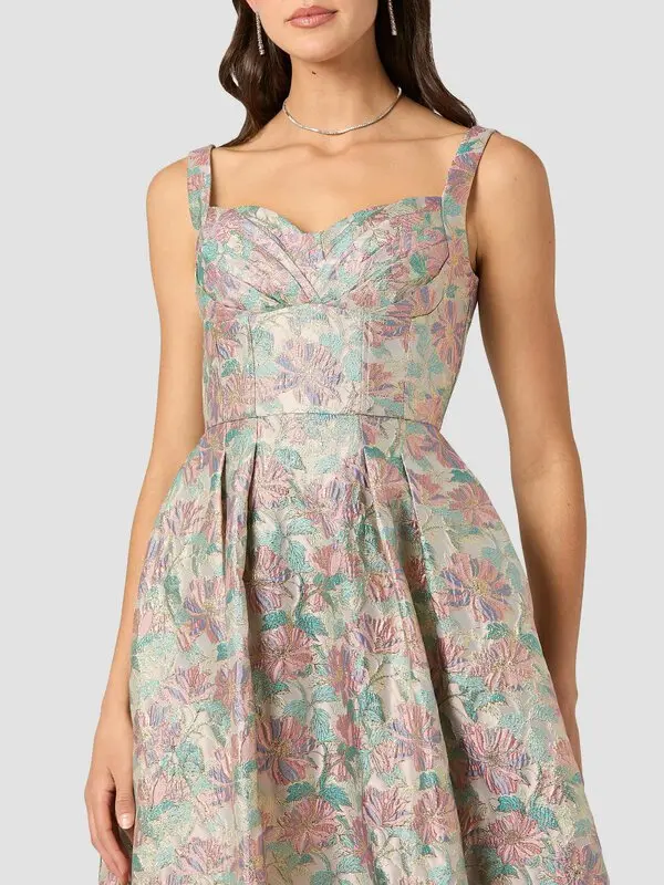 Shoshanna Ophelia Brocade Midi-dress