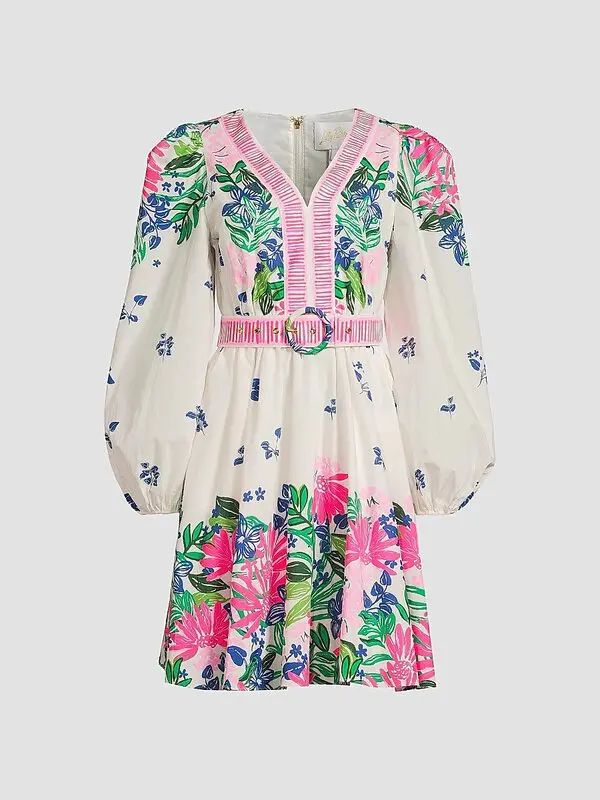 Lilly Pulitzer® Chyanna Floral Cotton Belted Minidress