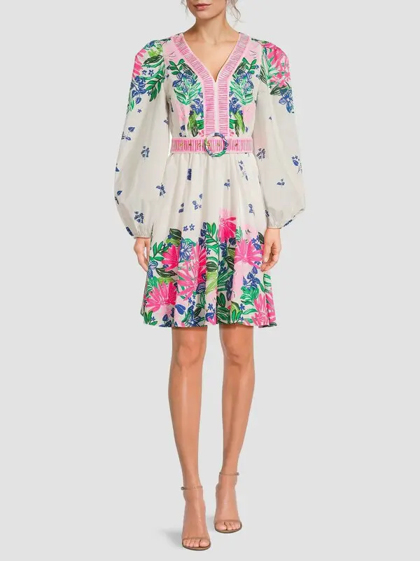 Lilly Pulitzer® Chyanna Floral Cotton Belted Minidress