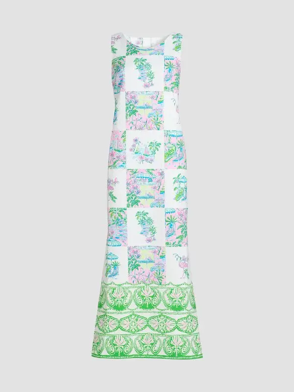 Lilly Pulitzer® Dee Patch Print Maxi Dress - Multi Sunny Dee Patch
