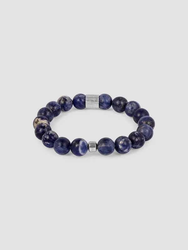 Tateossian Sterling Silver Beaded Bracelet