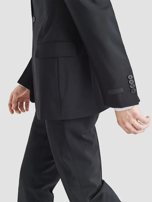 Prada Single Breasted Wool And Mohair Suit - Black