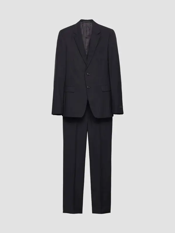 Prada Single Breasted Wool And Mohair Suit - Blue